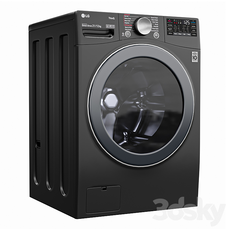 LG Washing Machines FHD2112STB - Household appliance - 3D model