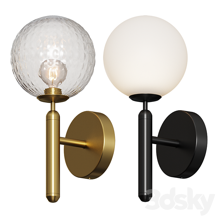 Modern Glass Ball Led Wall Lamp - Wall light - 3D model