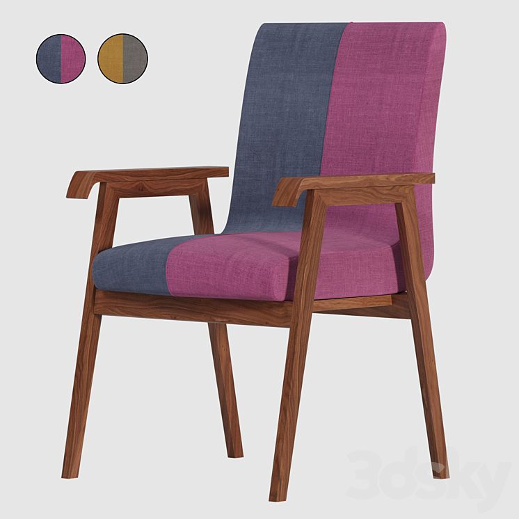 Bicolor chair M01 - Chair - 3D model
