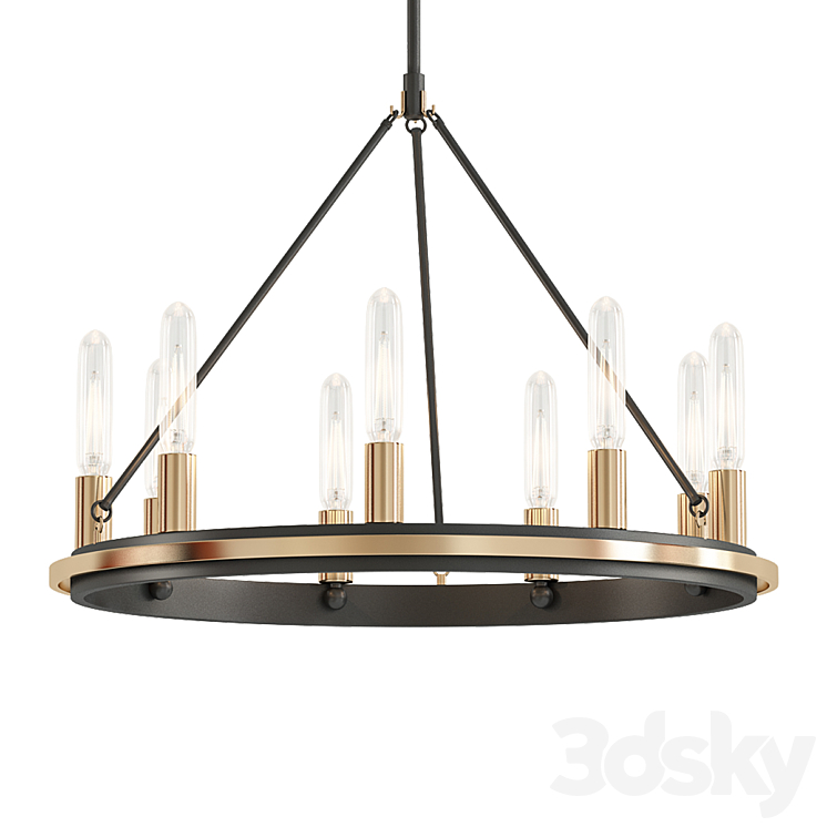 Chambers Nine Light Pendant - Pendant light - 3D model