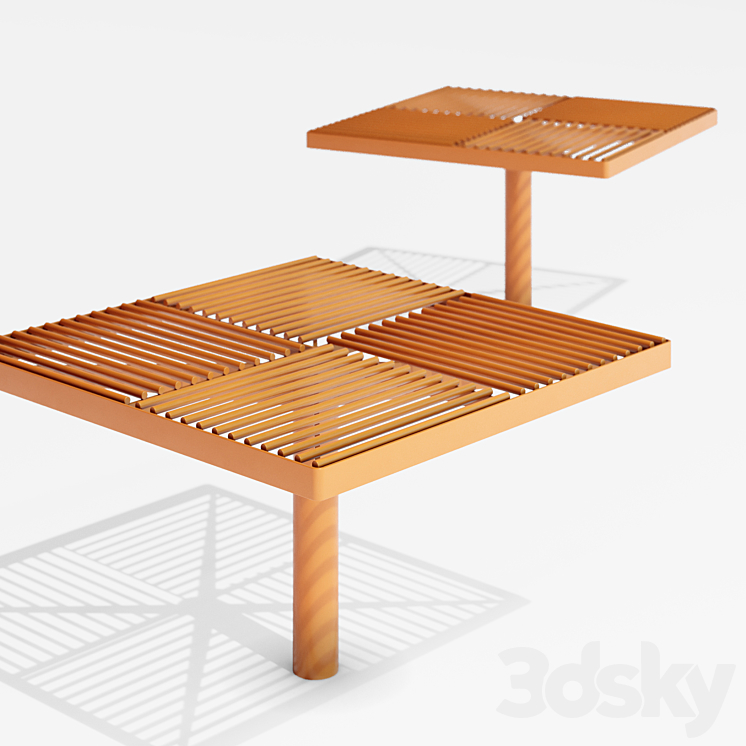 PIXEL park benches by mmcité - Urban environment - 3D model