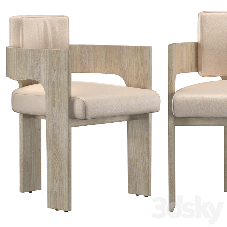 C Back Chair - Chair - 3D model