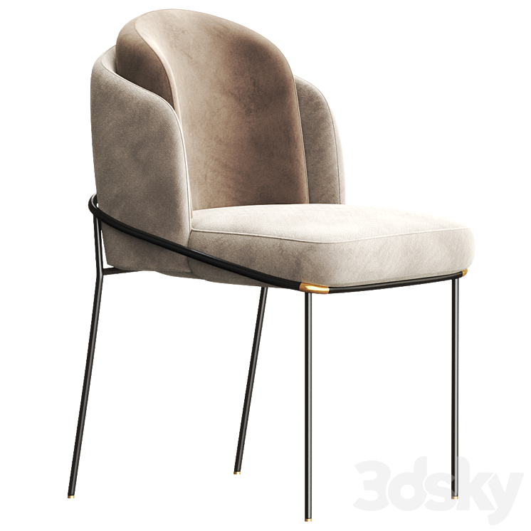 FIL NOIR Chair By Minotti - Chair - 3D model