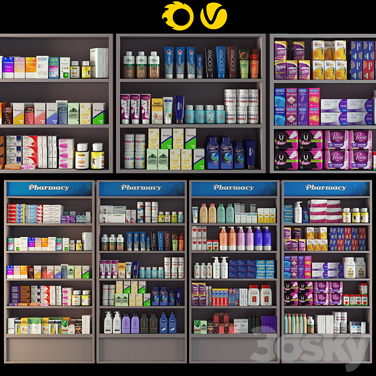 pharmacy showcase vol-01 - Shop - 3D model