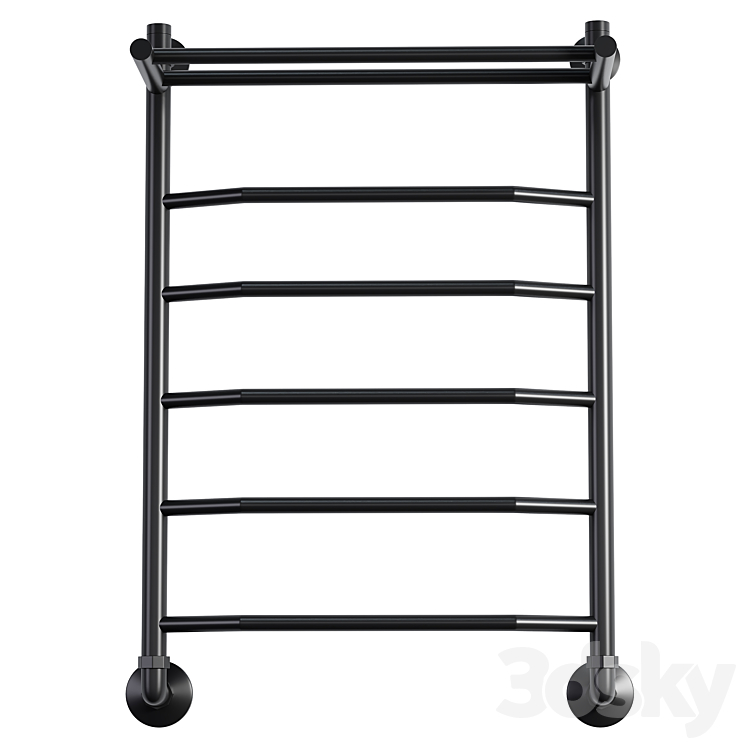 Water heated towel rail EWRIKA Safo FT 80x50 black matte - Towel rail ...