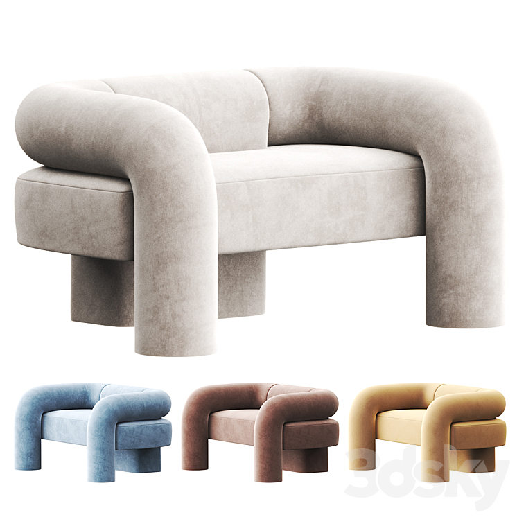 Sight Unseen Ian Felton Armchair - Arm chair - 3D model