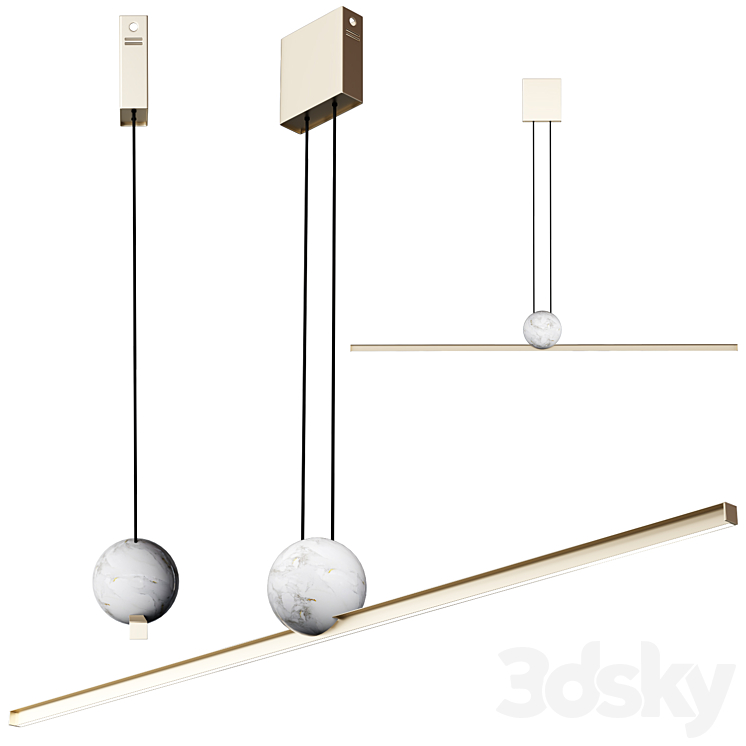 Italamp regolo - Pendant light - 3D model