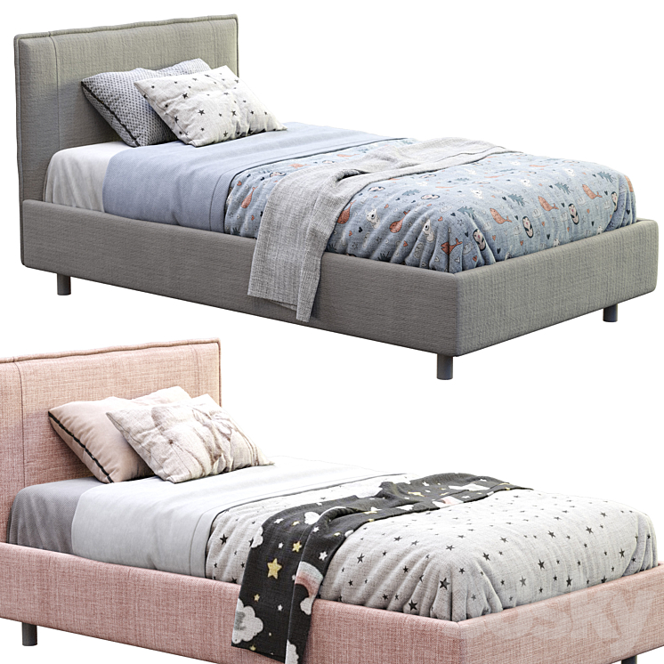 Paco Single Bed By Bonaldo - Bed - 3D model