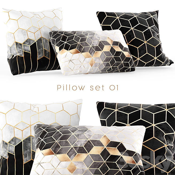 Pillow set 01 - Pillows - 3D model