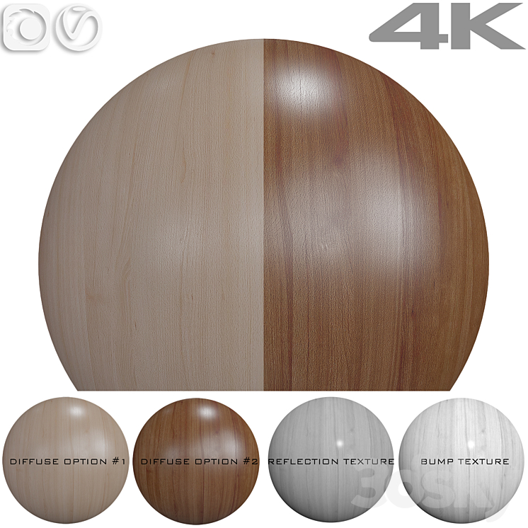 Wood texture - Beech - Wood - 3D model