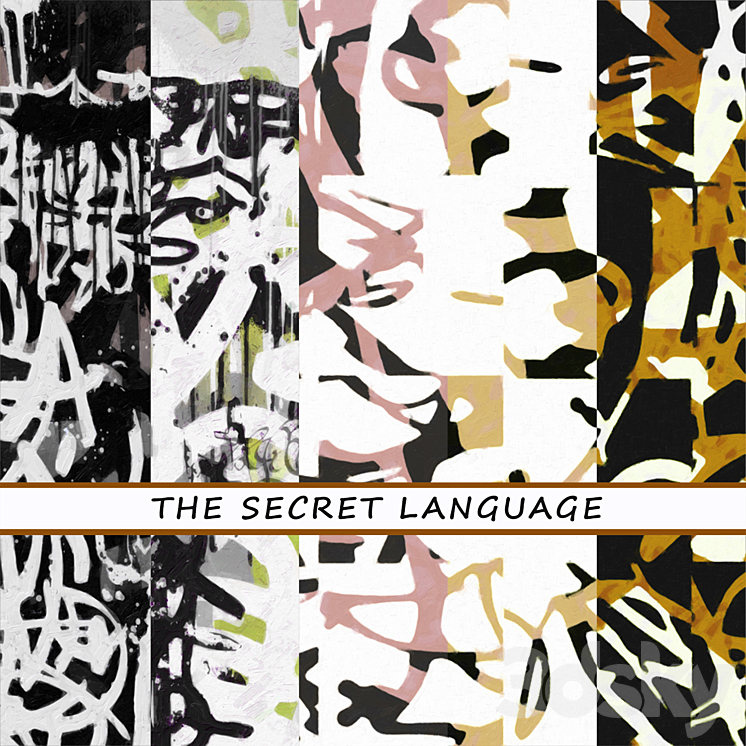 Designer wallpapers THE SECRET LANGUAGE pack 3 - Wall covering - 3D model