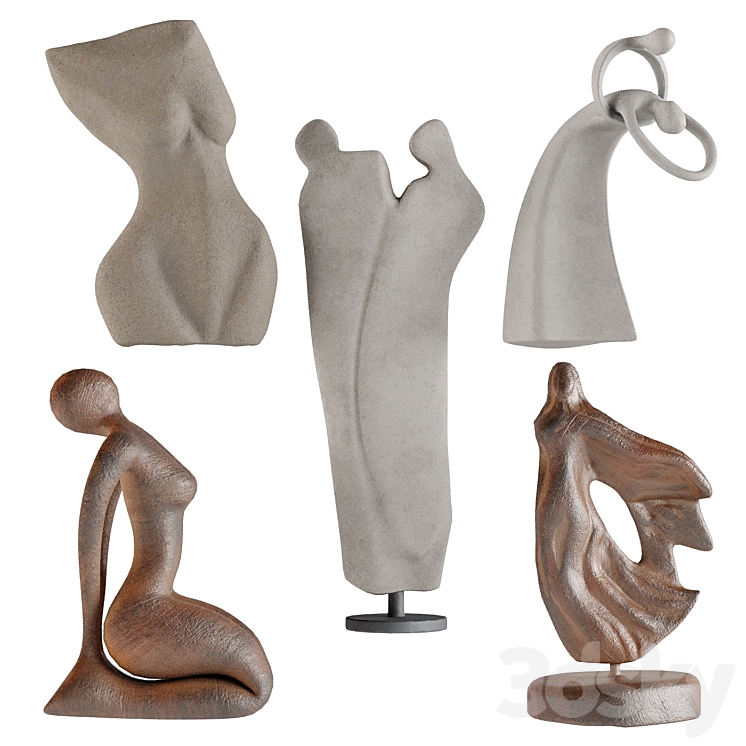 Human Abstract Sculptures - Sculpture - 3D model