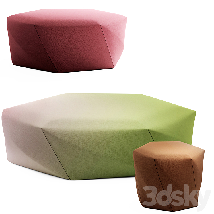 Pouf BROOK Moroso - Other soft seating - 3D model