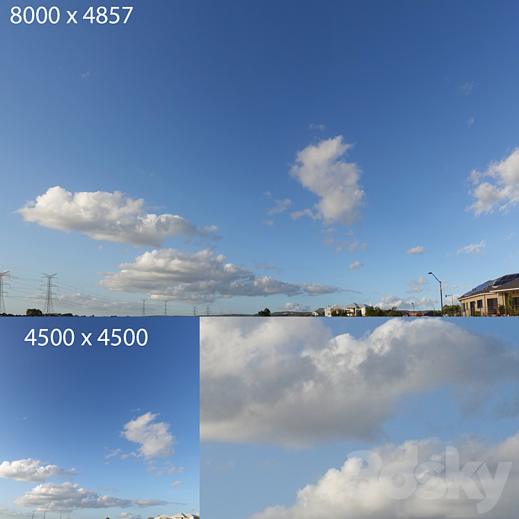 Cloudy Blue Sky V5 - Panorama - 3D model