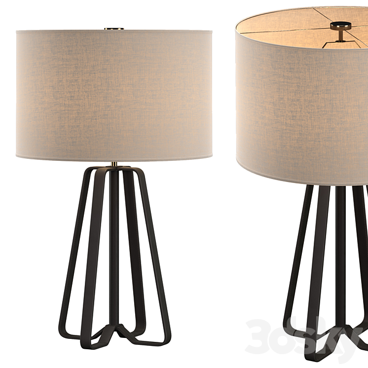 TOLSON LEATHER TABLE LAMP WITH SHADE - Table lamp - 3D model