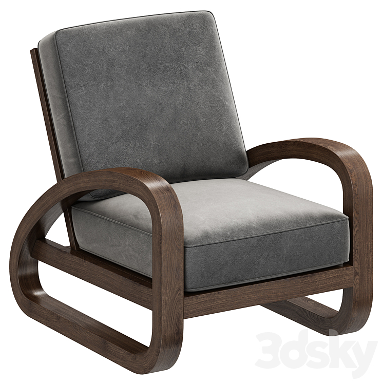 Restoration Hardware Pascal Leather Chair - Arm chair - 3D model