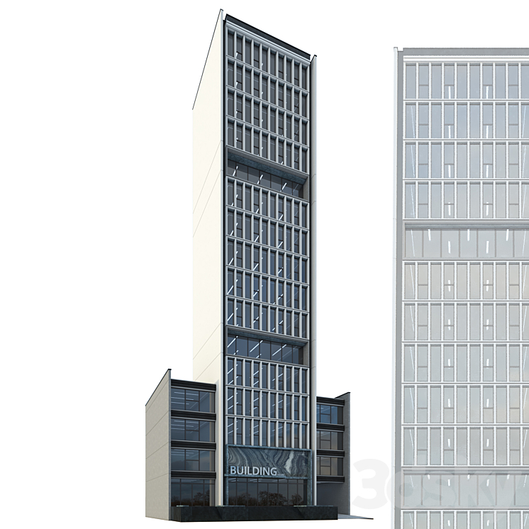 High-rise office building No. 1 - Building - 3D model