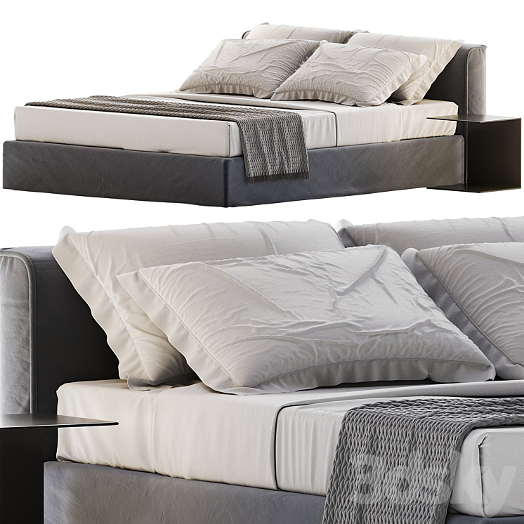 Meridiani Law - Bed - 3D model