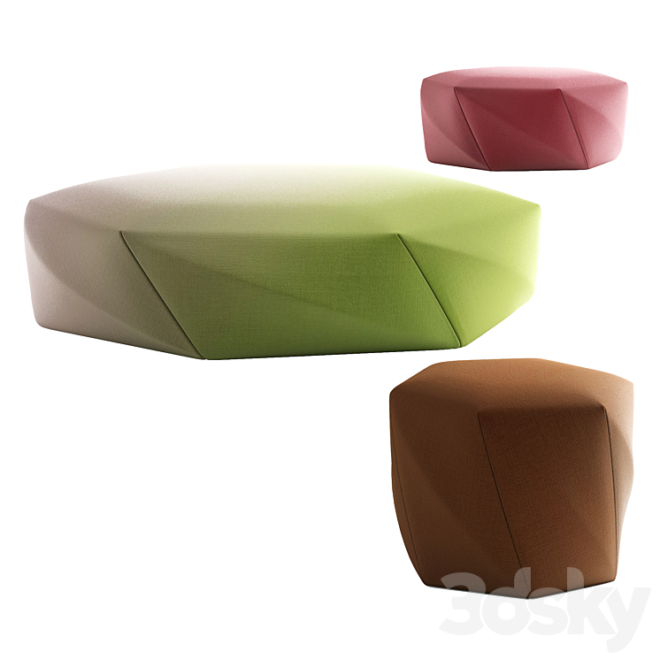 Pouf BROOK Moroso - Other soft seating - 3D model