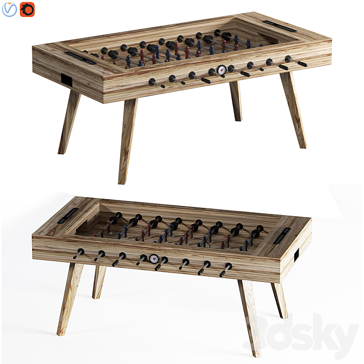 Mid Century Modern Foosball Table - Sports - 3D model