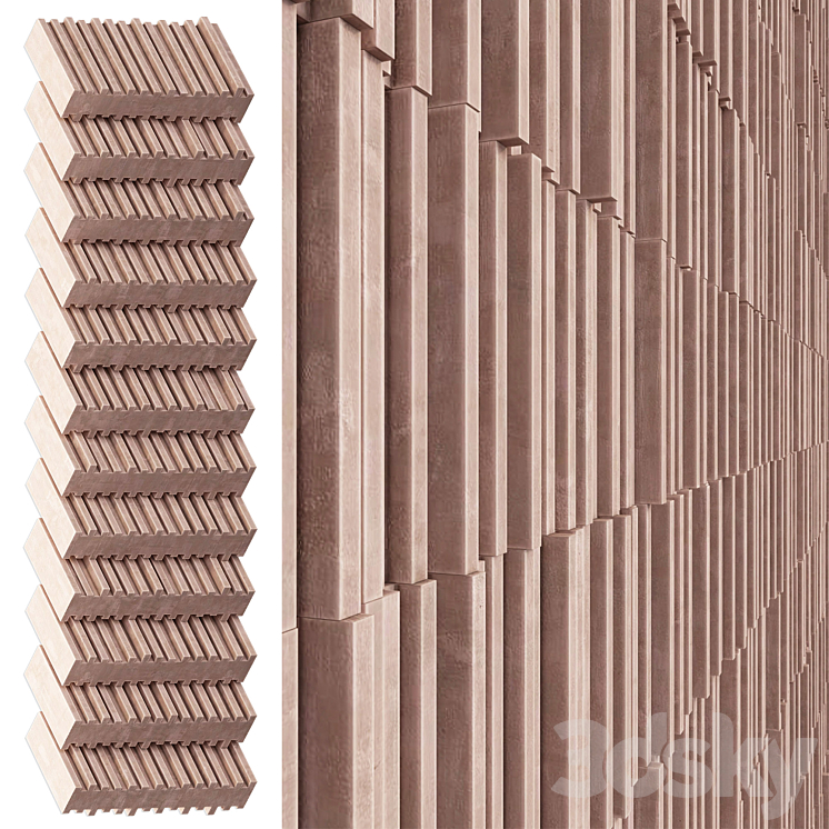Panel rail thin n3 - Other decorative objects - 3D model
