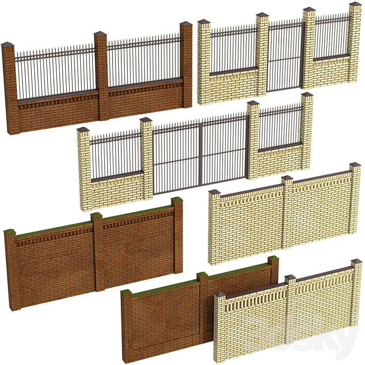 Wicket gate fence - Fence - 3D model