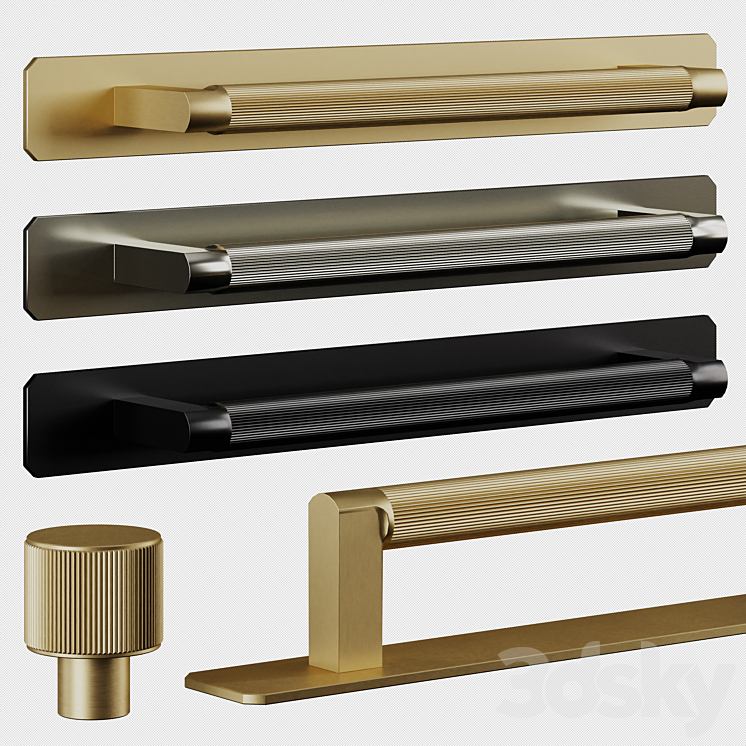 Plankhardware BECKER Grooved Handle and LENNON Grooved Knob ...