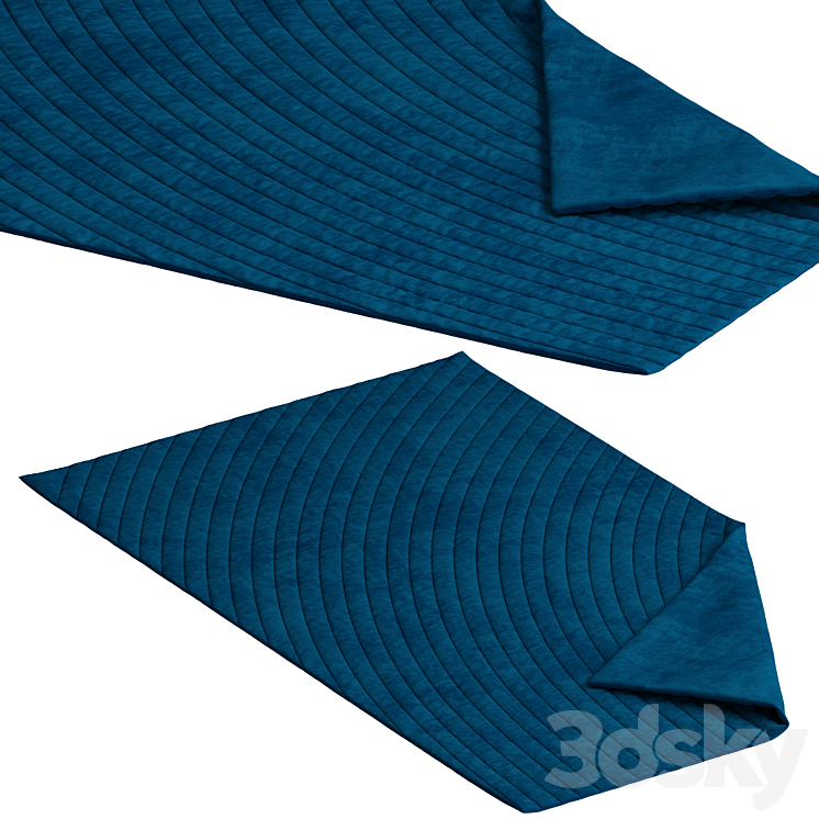Rug 2 with 2 velvet colors - Carpets - 3D model