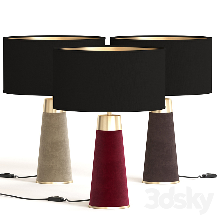MONTANA VELVET BEDSIDE TABLE LAMPS - Table lamp - 3D model