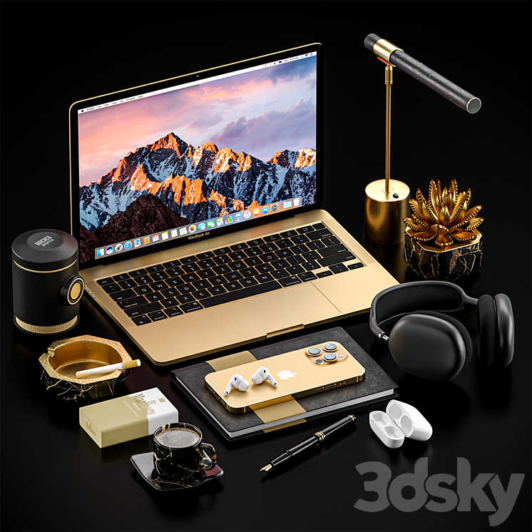 Apple Set Decorative Work Setup - Decorative set - 3D model