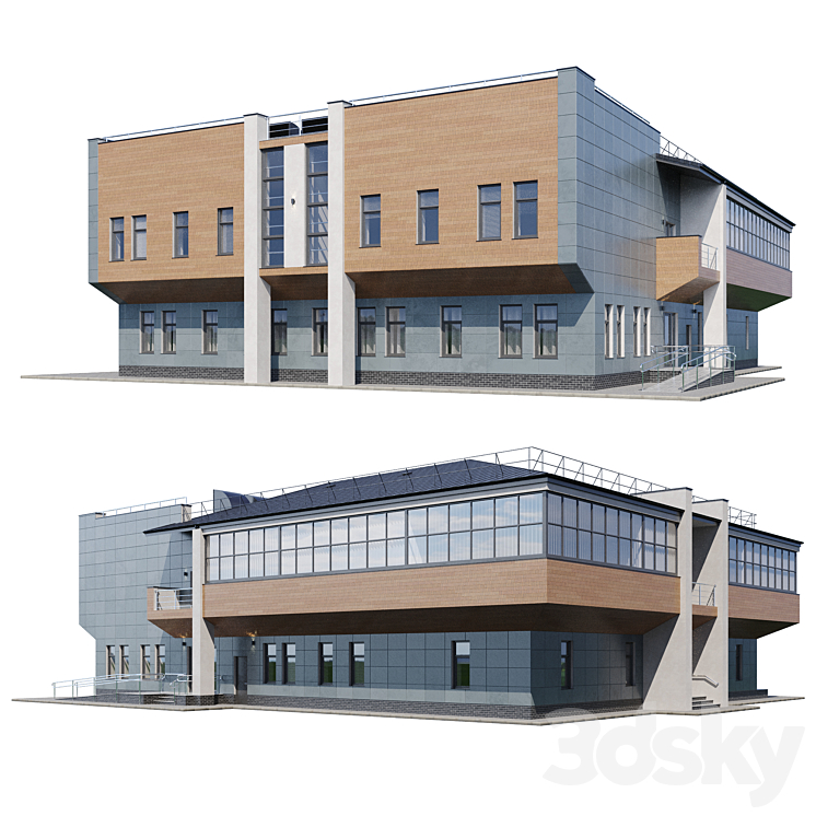 Administration building V1 - Building - 3D model
