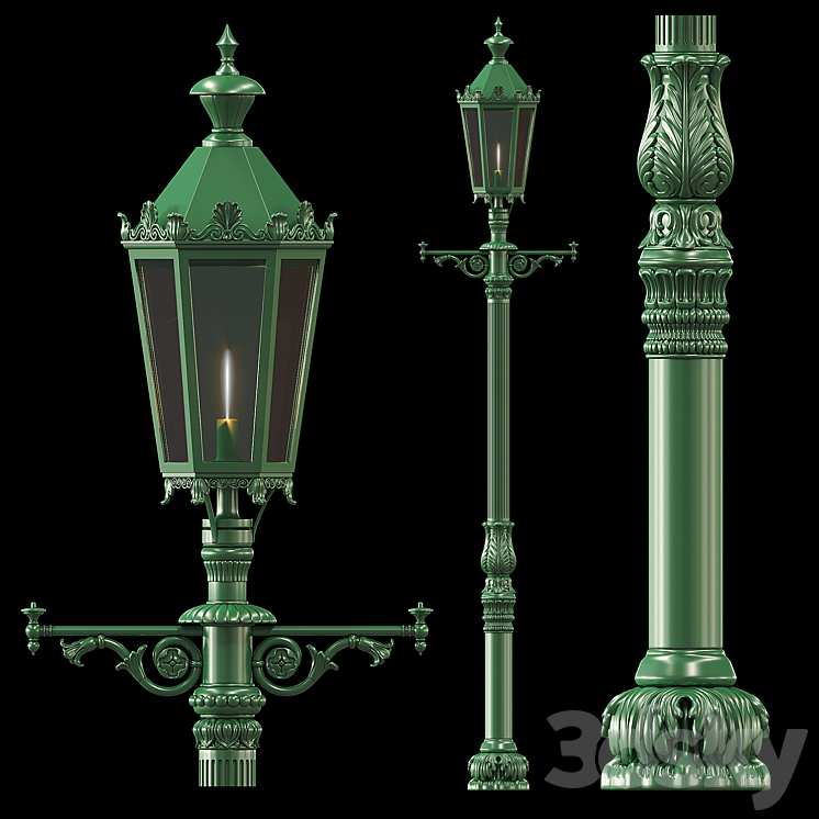 lamp post - Street lighting - 3D model