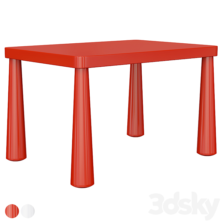 Mammut Children's table - Table + Chair - 3D model