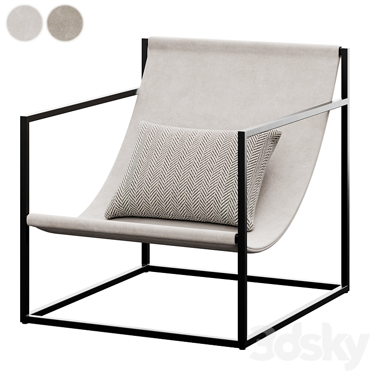 Lounge Sling Chair by FineRoomLiving - Arm chair - 3D model