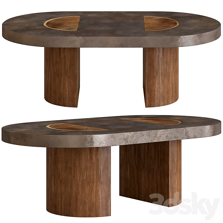 Acacius Oval Dining Table - Table - 3D model