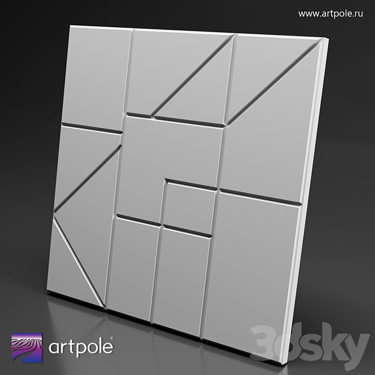 OM 3D panel SPLIT - 3D panel - 3D model