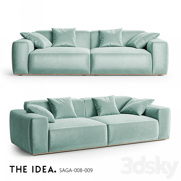 OM THE-IDEA modular sofa SAGA 008-009 - Sofa - 3D model
