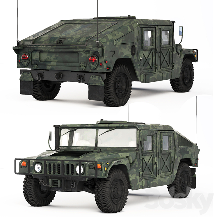 Humvee Military M1151 - Ground Transport - 3D model