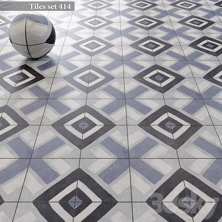 Tiles set 414 Peronda - Tile - 3D model
