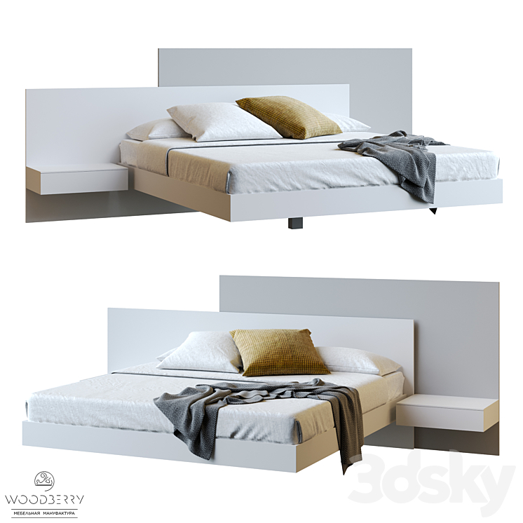Dabl Floating Bed - Bed - 3D model
