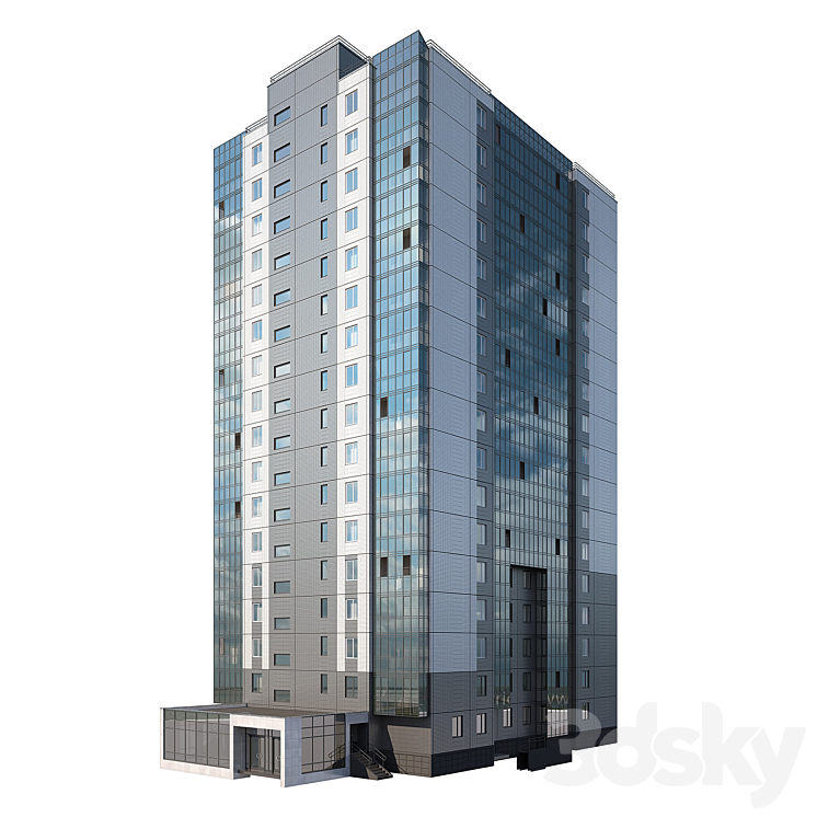 panel house (modern) - Building - 3D model