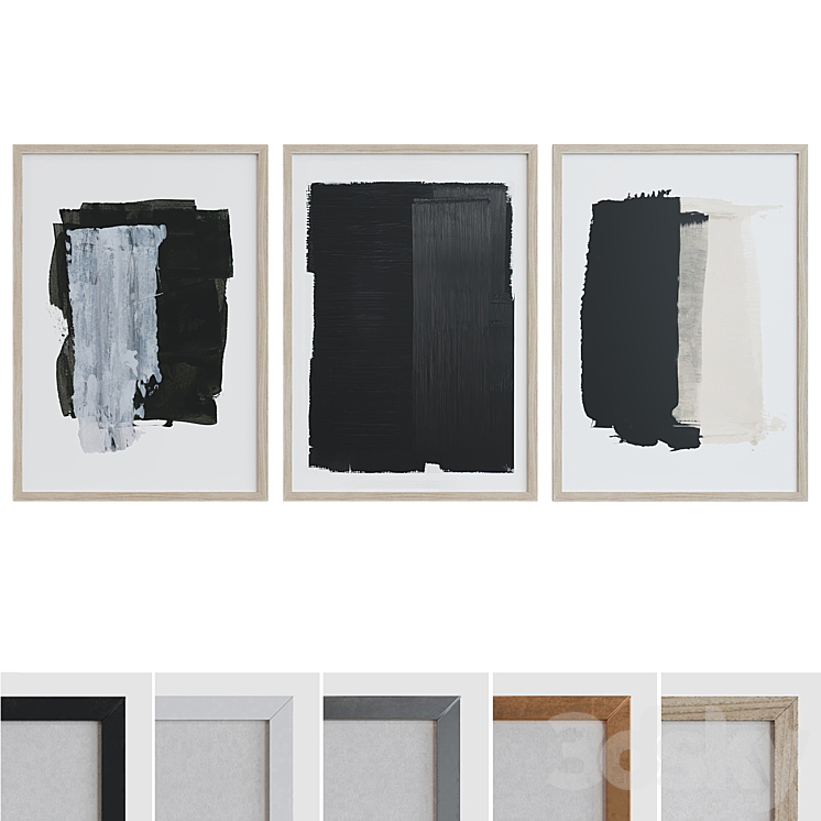 Picture Frame Set 1004 - Frame - 3D model