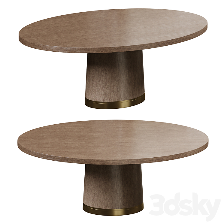 CLASSIC OVAL DINING TABLE by bakerfurniture - Table - 3D model