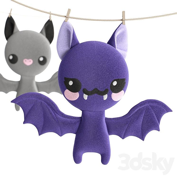 Toy soft children's Tiny Bat - Toy - 3D model
