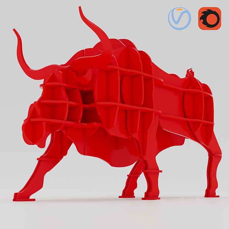 cow rack shelf by maxdi re upload - Rack - 3D model