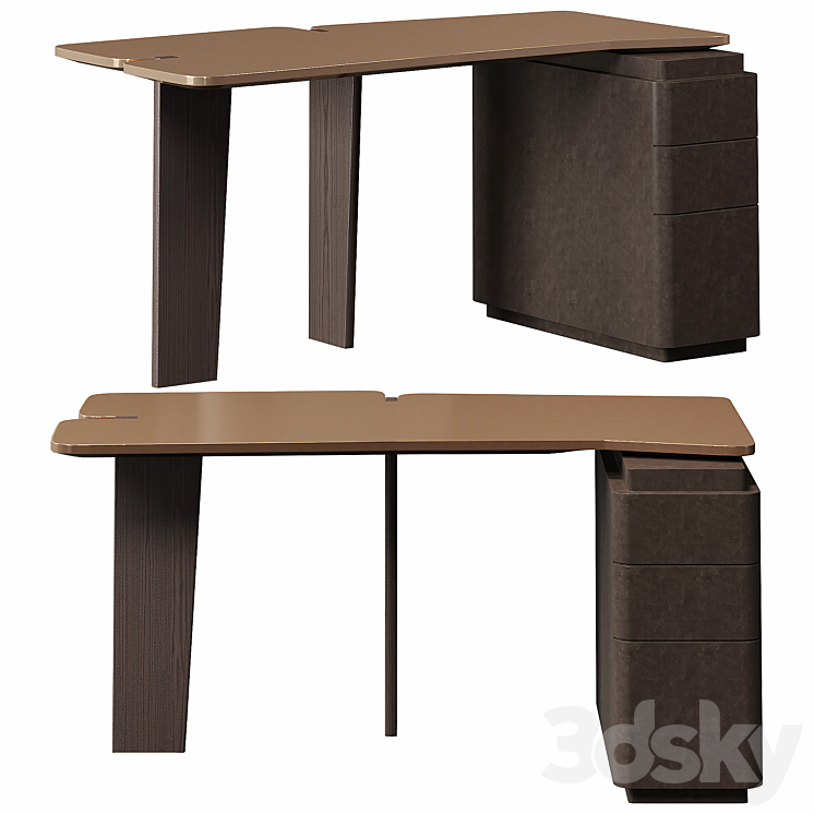 Jacob writing desk by Minotti - Office furniture - 3D model