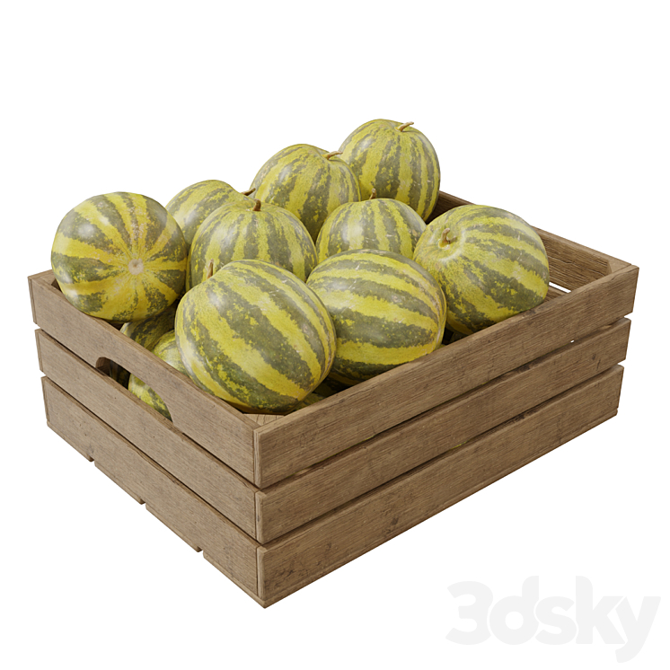 Melon crates - Food and drinks - 3D model
