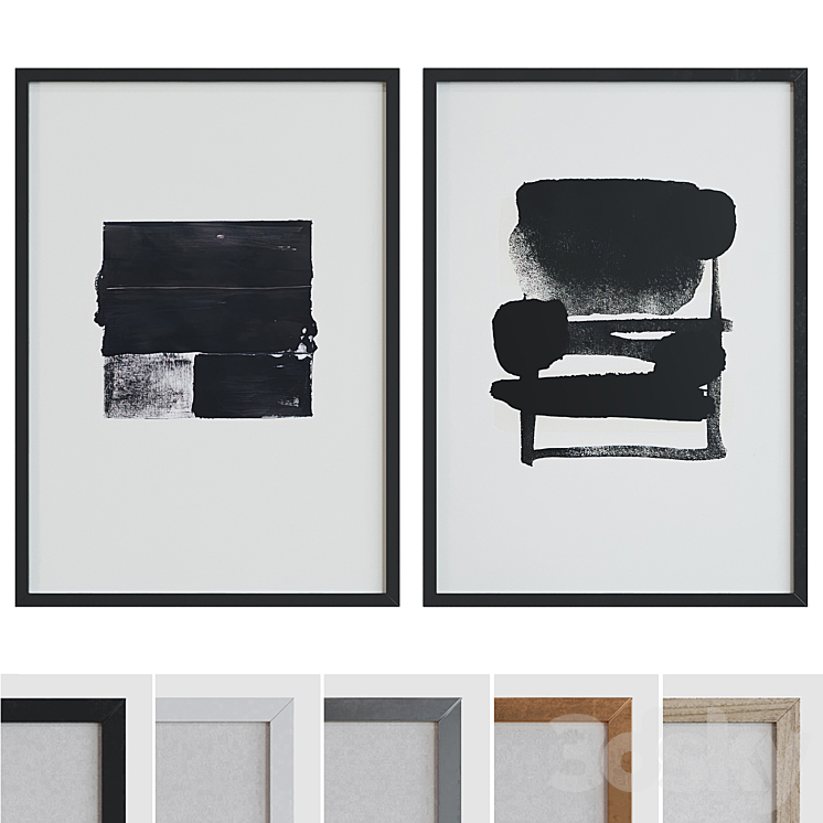 Picture Frame Set 1026 - Frame - 3D model