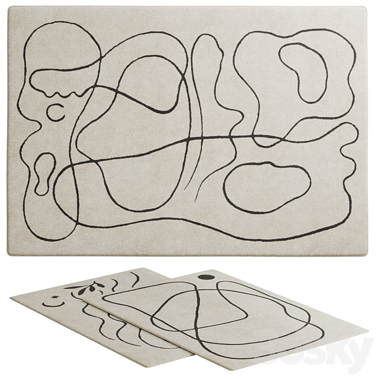 Line Wabi-sabi from Aliexpress - Carpets - 3D model