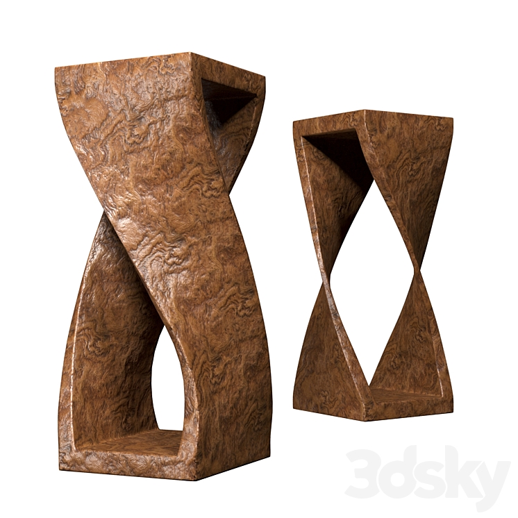 TWISTED STOOL etno gallery - Chair - 3D model